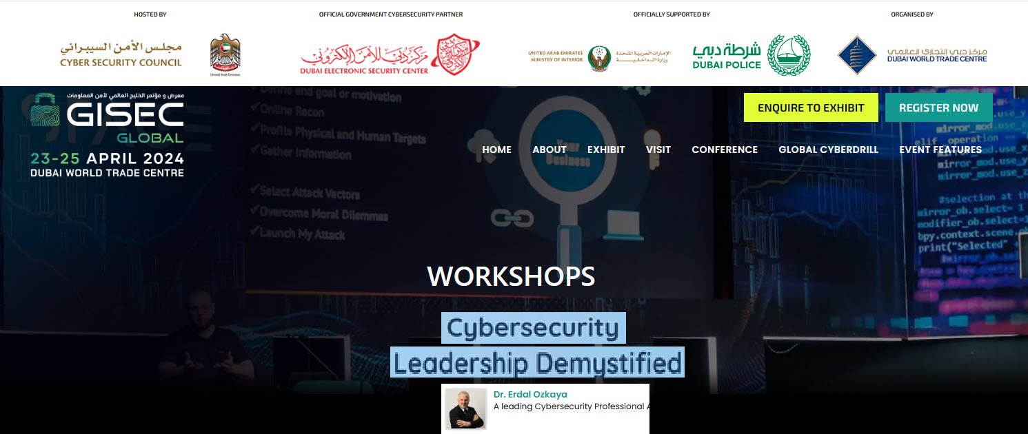 Unlock Your Cybersecurity Leadership Potential at GISEC 2024 - Dr. Erdal Ozkaya